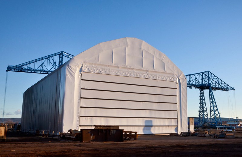 Fabric structure brings new life to iconic shipyard buildings ...