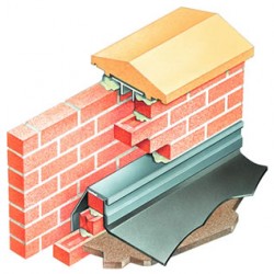 Parapet DPC stepping inwardly results in damp internal wall ...
