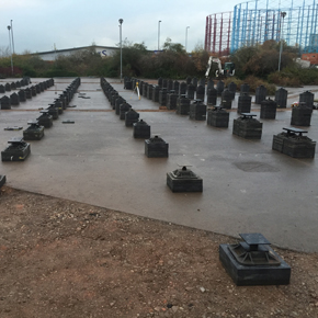 Portable foundations installed at new Birmingham school