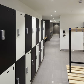 Exclusive washrooms designed for luxurious office development ...